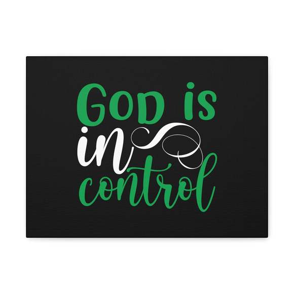 Printify | Art | Scripture Sign God Is In Control Psalm 27 Green ...